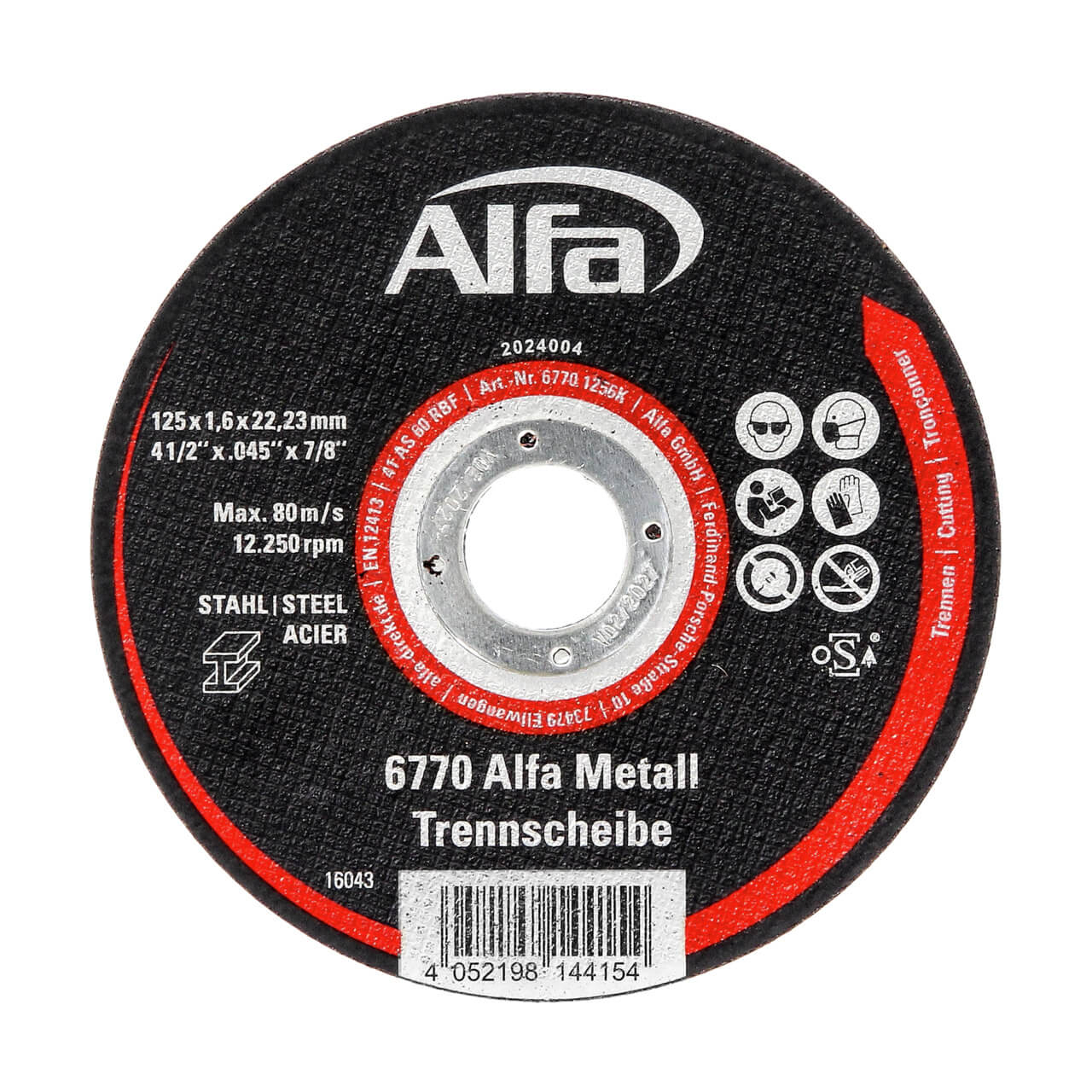 Gerade, dünne Metall-Trennscheibe zum schnellen Trennen