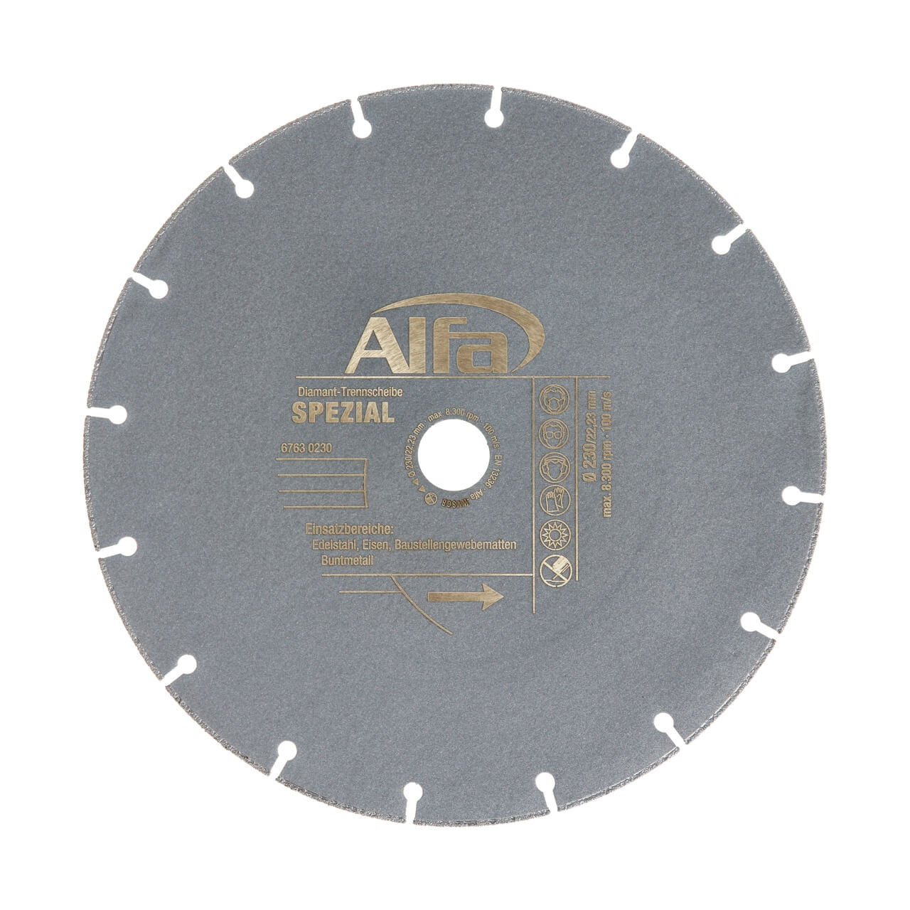 Hochwertige, bruchsichere INOX-Stahl-Trennscheibe