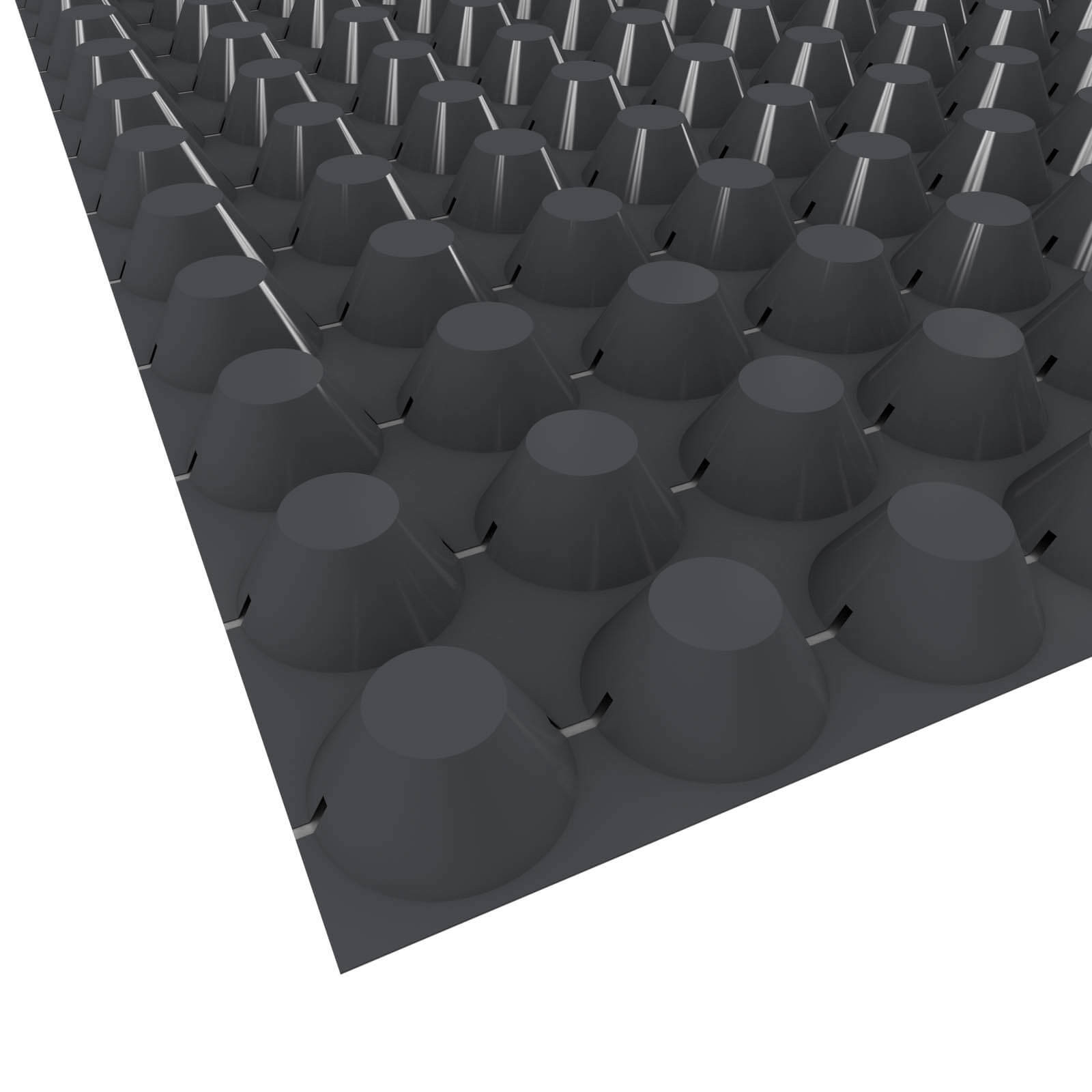 Leistungsstarke 20 mm Drainagebahn mit Geotextil-Kaschierung