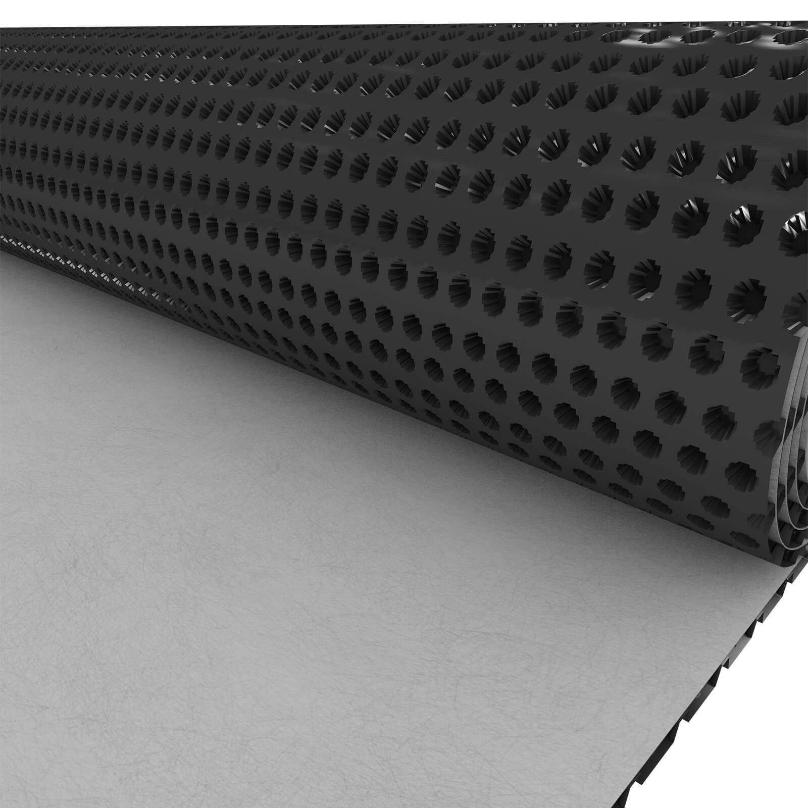 Hoch druckbeständige Drainagebahn