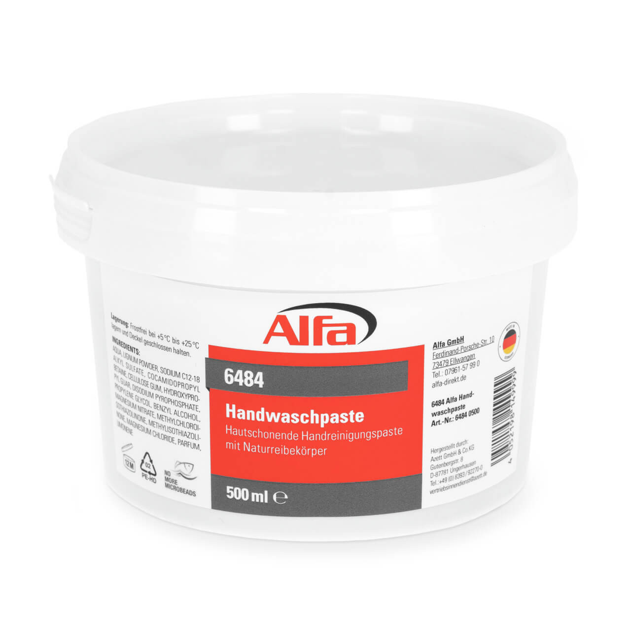 Hautschonende Handwaschpaste mit Naturreibekörper