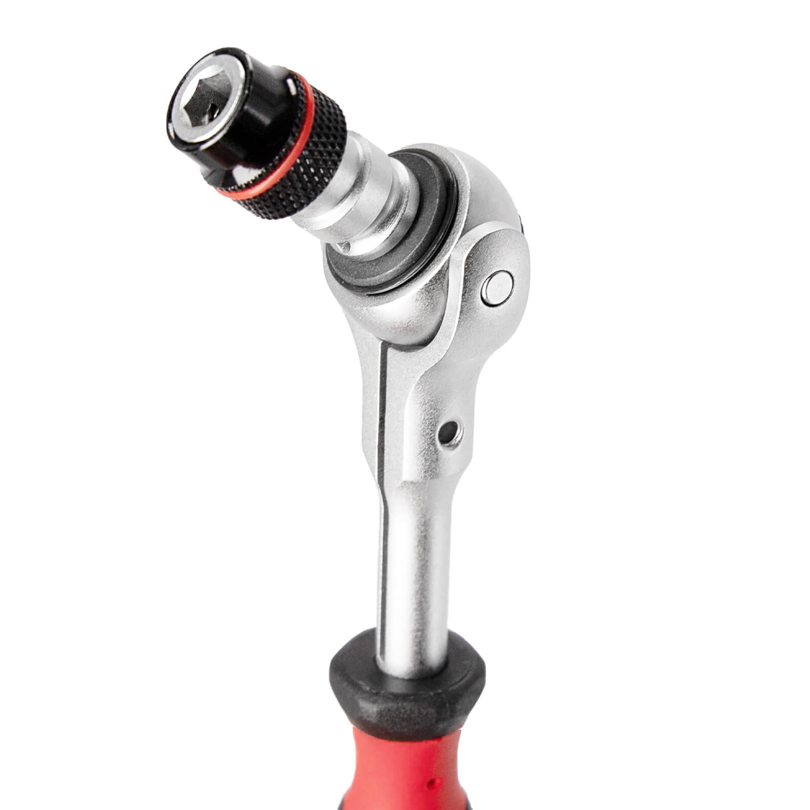 Flexible, stufenlos verstellbare 1 /4 Schwenkkopf-Ratsche