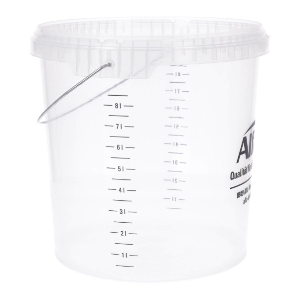 Hochwertiger Wassereimer mit Skala und Metallbügel